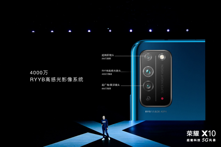 荣耀X10正式发布：旗舰级RYYB高感光+鹰眼级AI抓拍