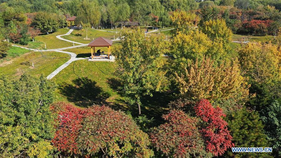 Scenery of Nanhu scenic area in Tangshan, Hebei